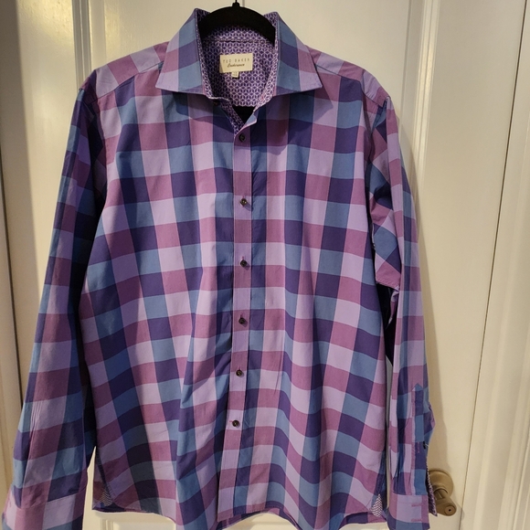 Ted Baker | Shirts | Ted Baker Endurance Button Down Purple Shirt Size ...